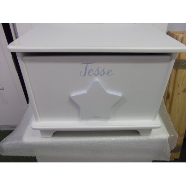 Personalised Toy Box 2ft Plain & Simple Star or Heart